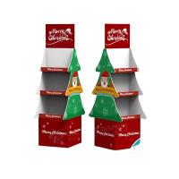 China cardboard book paperboard floor display stand cardboard shipper display christmas tree cardboard display for sale