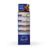 China cardboard pop up display stands 4 layers small cardboard displays biscuit chocolate cardboard floor display racks for sale