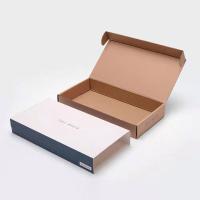 China Customized Rigid Corrugated Cardboard Shipping Box For Silk Lining Clothing for sale