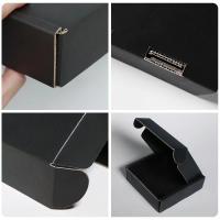China Black Shipping Corrugated Cardboard Shipping Box Foldable Paper Printing for sale