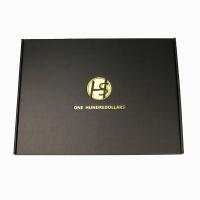 China Black Shipping Corrugated Cardboard Shipping Box Foldable Paper Printing for sale