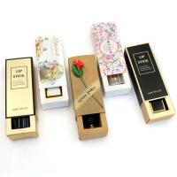 China Custom luxury design logo paper cosmetics lipstick lip gloss tube packaging box private label for sale