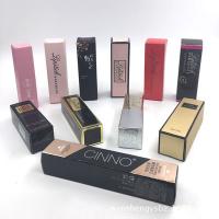 China Custom luxury design logo paper cosmetics lipstick lip gloss tube packaging box private label for sale