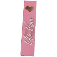 China Luxury Custom Printing Pink Fold Cosmetics Lip Gloss Packaging Lipstick Paper Box With Heart Shape for sale