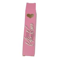 China Luxury Custom Printing Pink Fold Cosmetics Lip Gloss Packaging Lipstick Paper Box With Heart Shape for sale