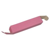 China Luxury Custom Printing Pink Fold Cosmetics Lip Gloss Packaging Lipstick Paper Box With Heart Shape for sale