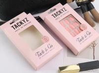 China Art Paper Empty False Nail Packaging Clear Top rectangle Rigid Boxes for sale
