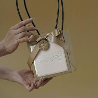 China Custom Logo Print Wholesale Grocery White Brown Kraft Paper Gift Bag Cute Craft Paper Bag With Handle for sale