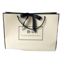 China Custom natural art paper bag add logo for sale
