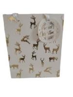 China Customized gold foiled logo paper gift shopping bag for sale
