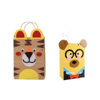 China Factory custom brown kraft paper package gift bag animal paper bags for sale
