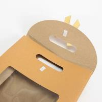 China wholesale custom recycled flat bottom small food paper bag shopping packaging bag brown kraft paper bag with clear window for sale
