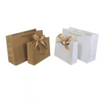 China luxury custom printed paper gift shopping bag brown kraft paper bag with your own logo for clothing jewelry for sale