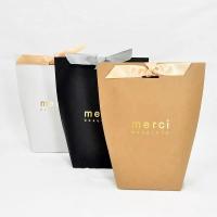 China cardboard Thank You Paper Bags Gravure printing For Small Business for sale