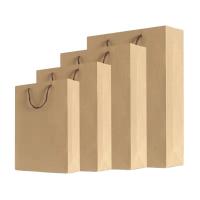 China brown craft Promotional Paper Bags Zipper Top for Shoes clothing for sale