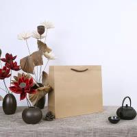 China brown craft Promotional Paper Bags Zipper Top for Shoes clothing for sale