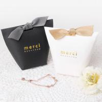 China Customised Size Thank You Gift Bags Corrugated Paper For Wedding Guests for sale