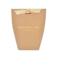 China Customised Size Thank You Gift Bags Corrugated Paper For Wedding Guests for sale