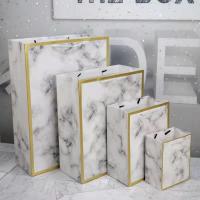 China Lipack Marble Boutique Carrier Paper Bags With Rope Handle for sale