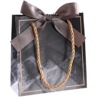 China Lipack Marble Boutique Carrier Paper Bags With Rope Handle for sale