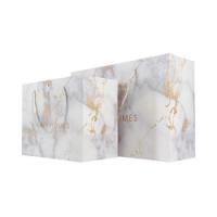 China Lipack Marble Boutique Carrier Paper Bags With Rope Handle for sale