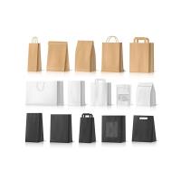 China Brown Custom Printed Paper Bags Fancy Shape for coffee tea for sale