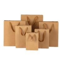 China Brown Custom Printed Paper Bags Fancy Shape for coffee tea for sale