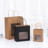 China Brown Custom Printed Paper Bags Fancy Shape for coffee tea for sale