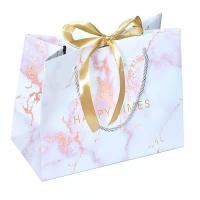 China Coated Paper Boutique Gift Bag With Handles Handmade CMYK 4 Color Offset Printing for sale