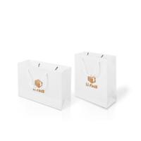 China Kraft Custom Printed Paper Bags 200-300gsm For Shopping Jewelry for sale