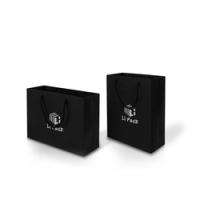 China Kraft Custom Printed Paper Bags 200-300gsm For Shopping Jewelry for sale