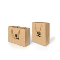China Kraft Custom Printed Paper Bags 200-300gsm For Shopping Jewelry for sale
