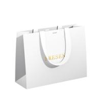 China Food Grade Paper Kraft Christmas Gift Bags 230gsm 250gsm Ribbon Handle for sale