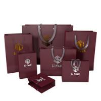 China Luxury Custom Printed Paper Bags For Wine Retail Shopping for sale