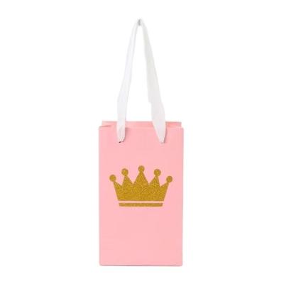 China CMYK 4 Color Custom Printed Paper Bags Boutique Pink Jewellery Paper Bags for sale