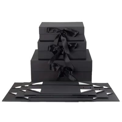 China Durable T Shirt Black Rigid Gift Box , Hoody Cardboard Box With Flap Lid for sale