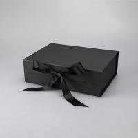 China Durable T Shirt Black Rigid Gift Box , Hoody Cardboard Box With Flap Lid for sale