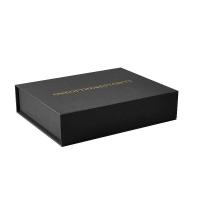 China Magnet Paper Rigid Packaging Box Black Collapsible With Foam for sale