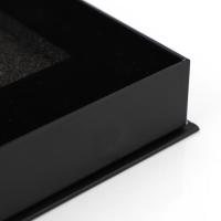 China Magnet Paper Rigid Packaging Box Black Collapsible With Foam for sale