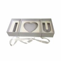 China Reusable Flower Valentines Gift Box , Collapsible Cardboard Wedding Box for sale