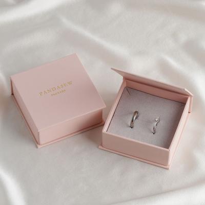 China Magnetic Jewelry Rigid Packaging Box Luxury With Hot Stamping Logo for sale