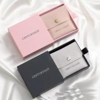China Custom Jewelry Rigid Packaging Box With Velvet Pouch Bags For Earring Necklace Bracelet for sale
