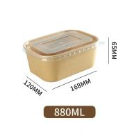 China 500-1000ml Fast Food Takeaway Boxes With CMYK/Pantone Printing Food Container Paper Box for sale