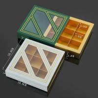 China Luxury Chocolate Food Packaging Box With Window CMYK/Pantone Printing 8 9 12 Grid Fold for sale