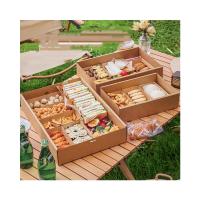 China Wholesale Picnic Food Container Paper Box Packaging With Lid And Dividers for sale