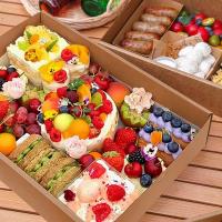 China Wholesale Picnic Food Container Paper Box Packaging With Lid And Dividers for sale