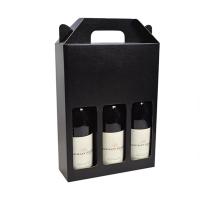 China Corrugated Paper Food Storage Cardboard Boxes Custom Logo Beer Wine Box Portable Handle for sale