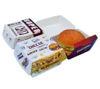 China Burger French Fries Food Packaging Box Printing Eco-Friendly Food Container Paper Box for sale