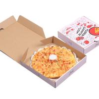 China Food Packaging Pizza Takeaway Boxes Custom Printed Corrugated Carton for sale