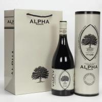 China Red Wine 100% Recycled Cardboard Tube Packaging With Lid Custom Design Logo for sale